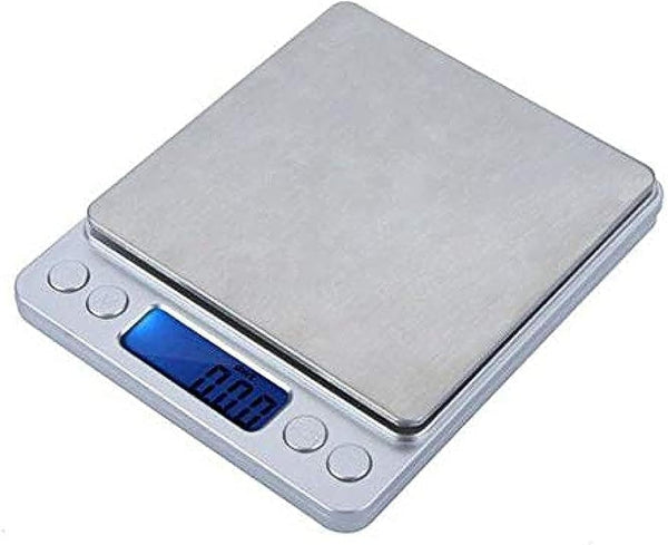 Pocket scale, precision 0.1g, 2kg, silver, 2.0kg – Qamhawey Shop